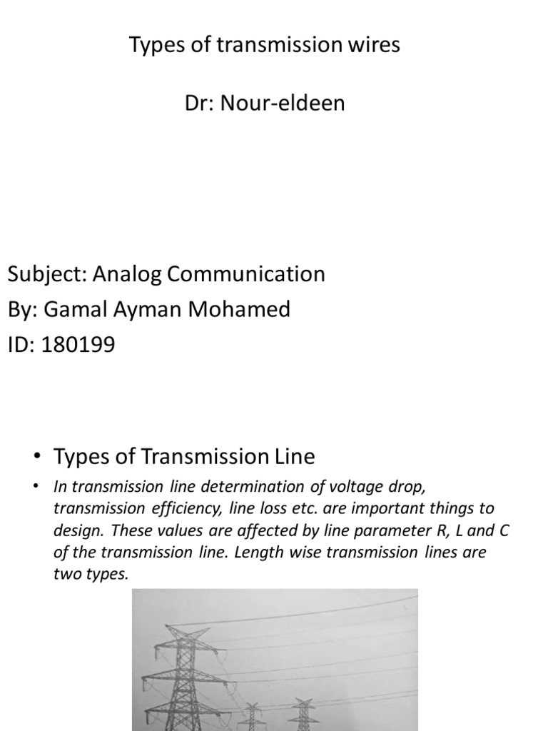 Types of Transmission Wires | PDF | Electric Power Transmission ...