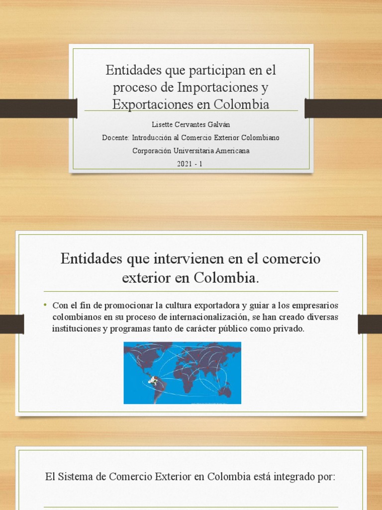Entidades del Comercio Exterior en Colombia | PDF | Economias