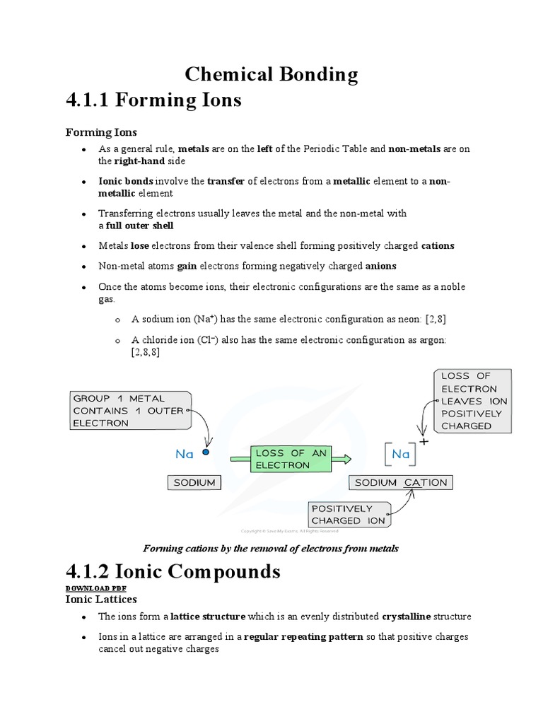 Ib CHEM Topic 4 Chemical Bonding | PDF | Ion | Chemical Polarity