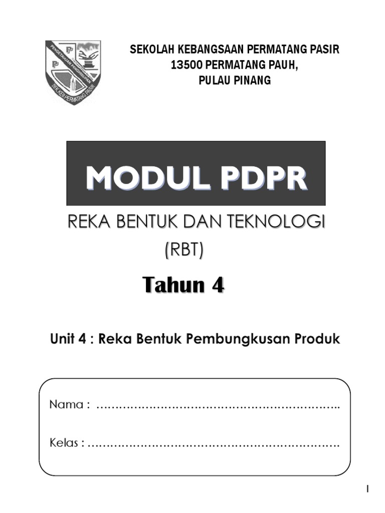 Modul PDPR RBT Tahun 4 Unit 4 | PDF