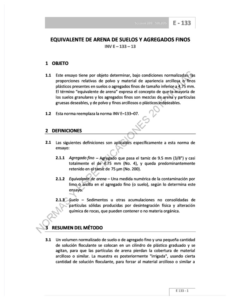 Norma Invias 133 | PDF | Agua | Suelo