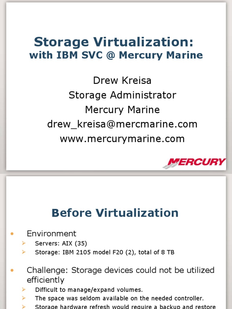Storage Virtualization:: With IBM SVC at Mercury Marine | PDF ...