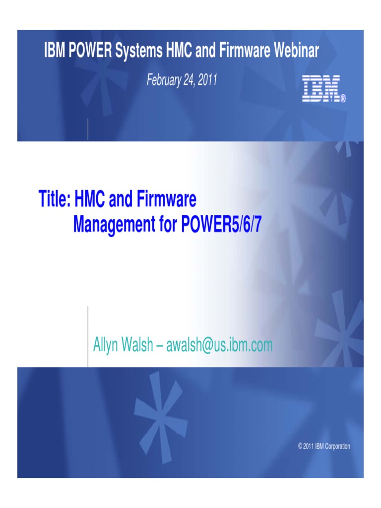 HMC+and+Firmware+AIX+VUG Feb+2011 | PDF | Command Line Interface ...