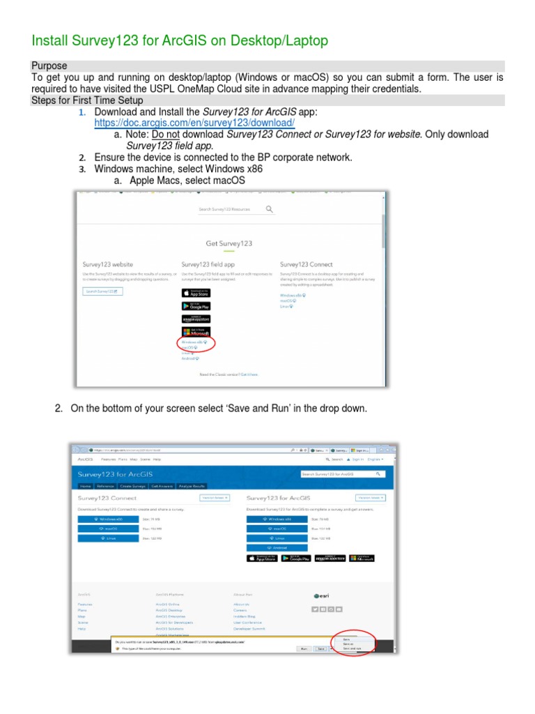Install Survey123 For Arcgis On Desktop/Laptop | PDF