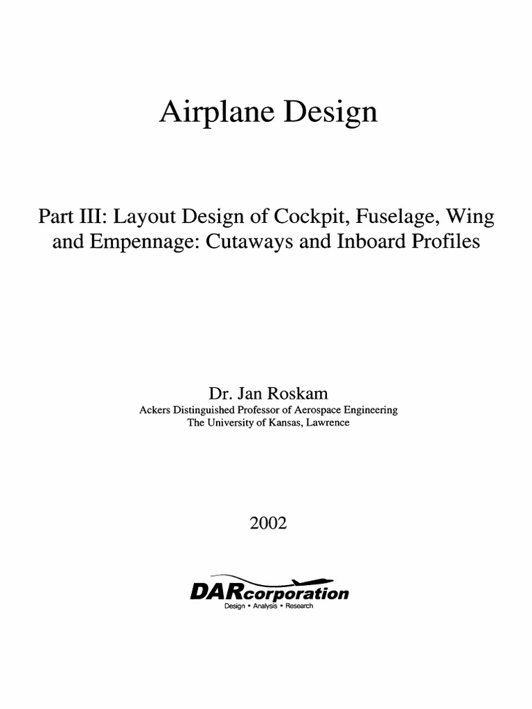 (Airplane Design) Jan Roskam - Airplane Design Part III - Layout Design ...