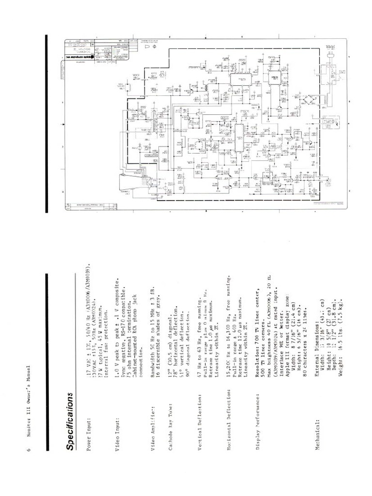 Apple Monitor III Schematic | PDF