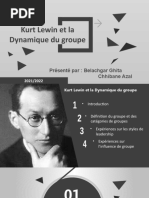 Dynamique du groupe selon Lewin | PDF | Direction | Sciences comportementales
