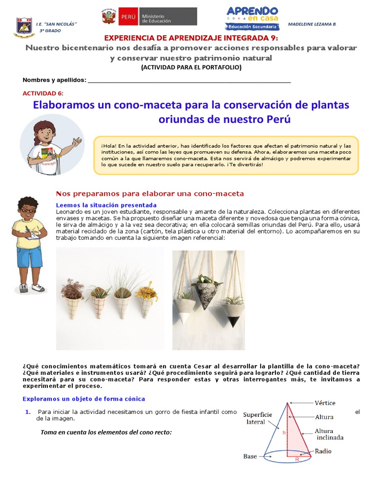 Doc. de Trabajo - Exp 9 - Actv 6 | PDF | Aprendizaje