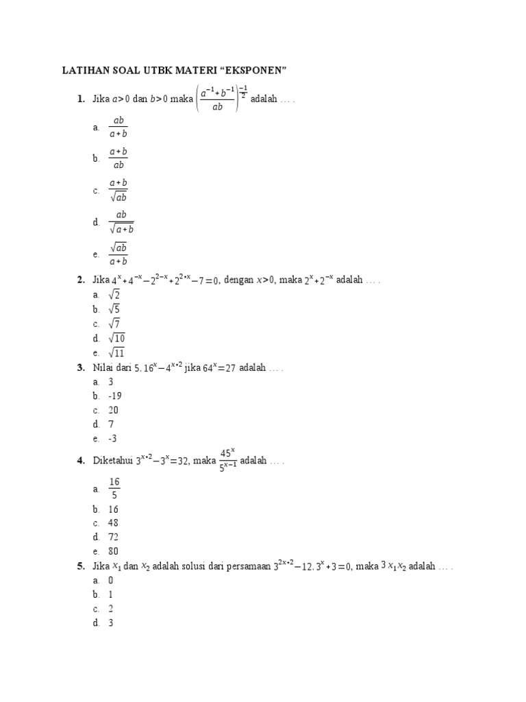 Latihan Soal Utbk | PDF