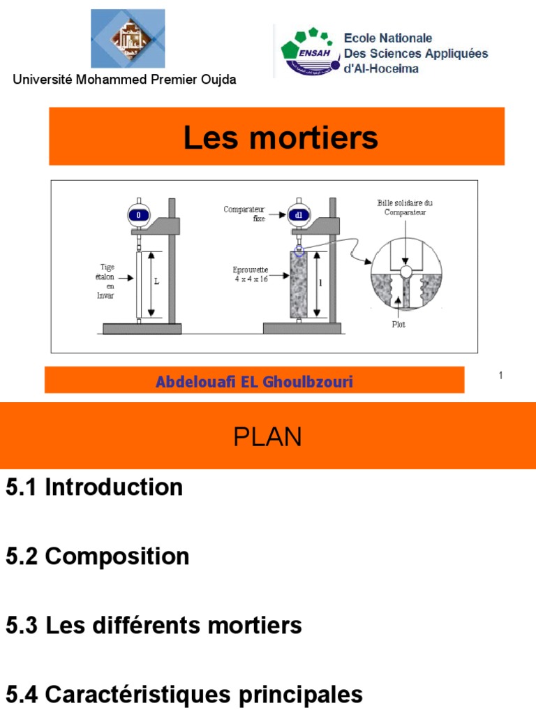 Les Mortiers | PDF | Mortier (matériau) | Ciment