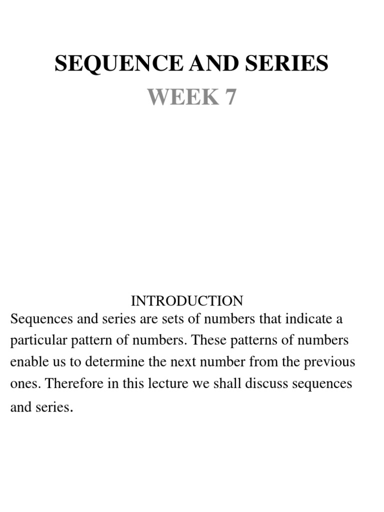 Understanding Sequences, Series, and Their Applications | PDF ...