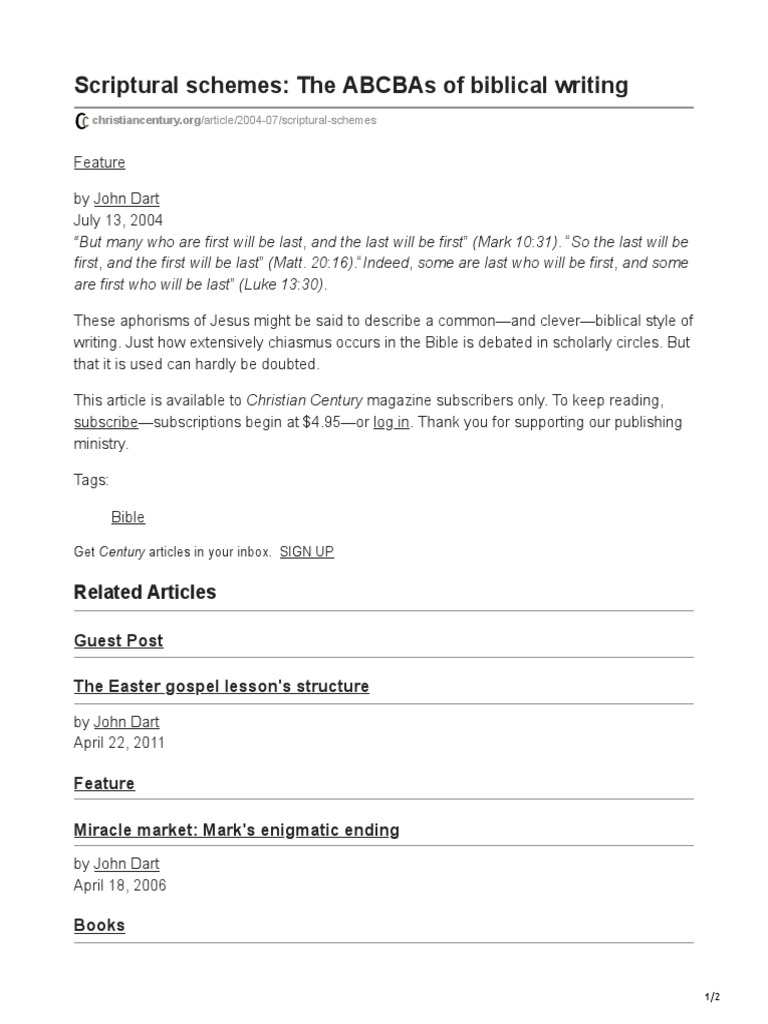 Biblical Chiasmus Explained | PDF | Religion & Spirituality