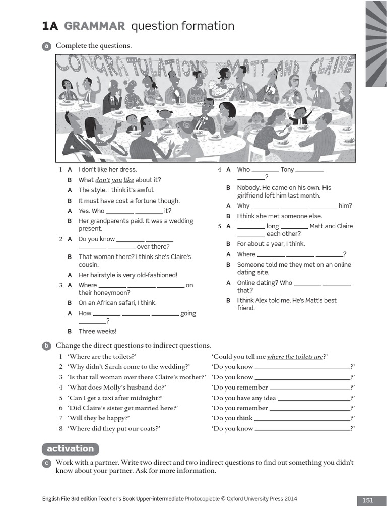 1A Grammar Question Formation | PDF