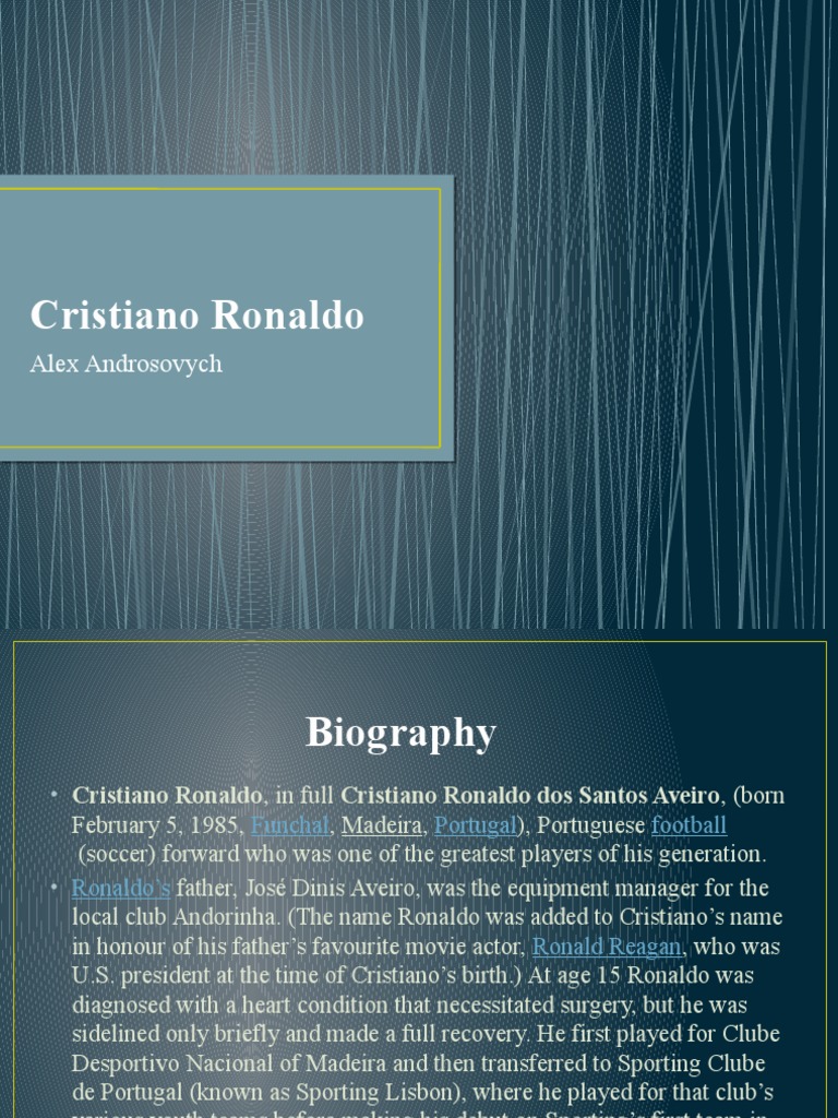 Cristiano Ronaldo: Alex Androsovych | PDF