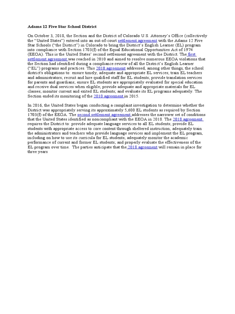 Adams 12 Five Star School District | PDF