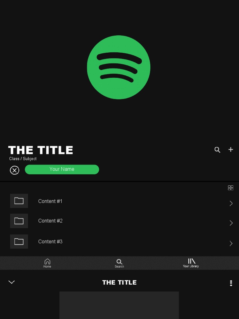 Spotify Template | PDF