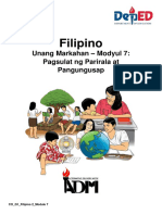 q2 Cot Filipino Week 2 Patinig Katinig | PDF
