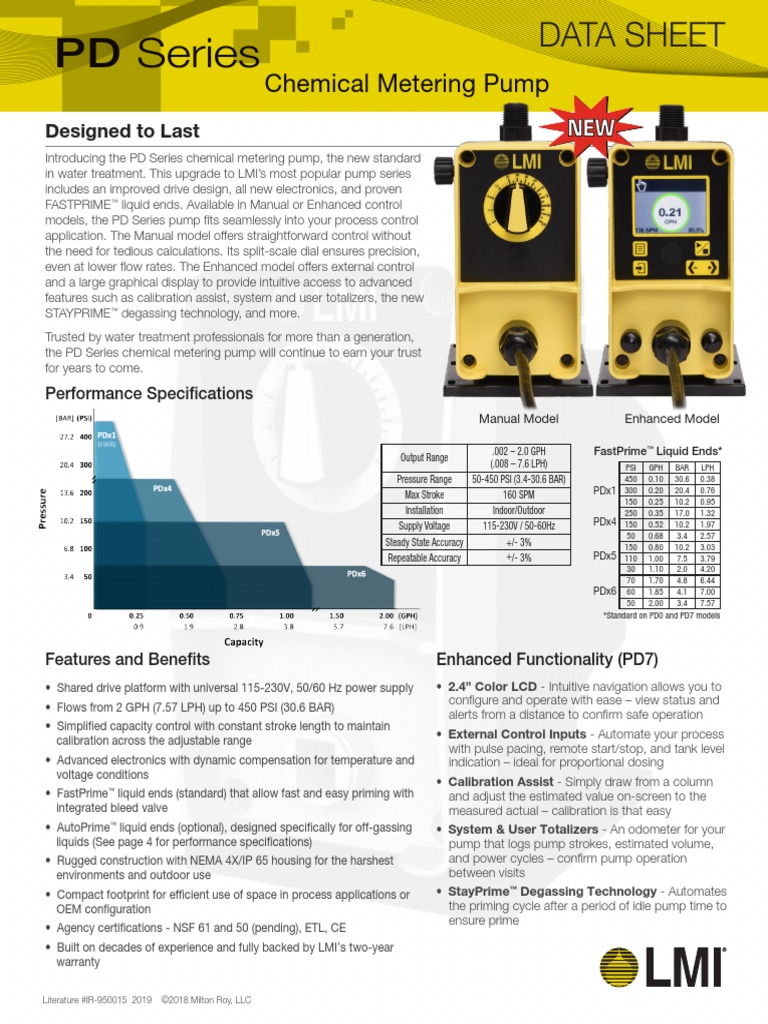 Lmi Dosing Pump | Download Free PDF | Pump | Valve