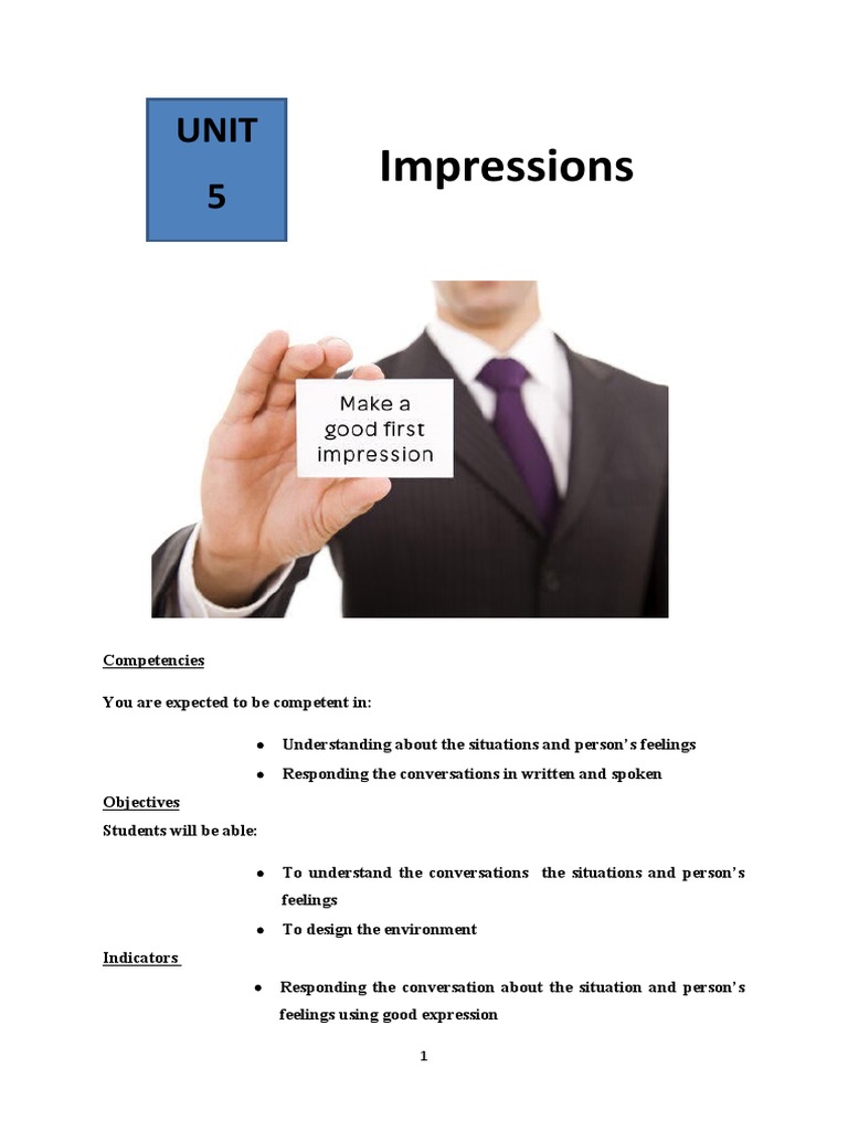 Unit 5. Impression | PDF