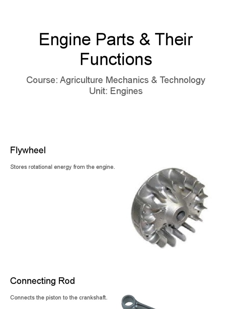 Engine Parts and Their Functions Guide | PDF