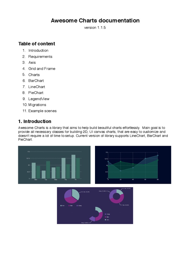 Awesome Charts Documentation: Table of Content | PDF | Chart | Callback ...