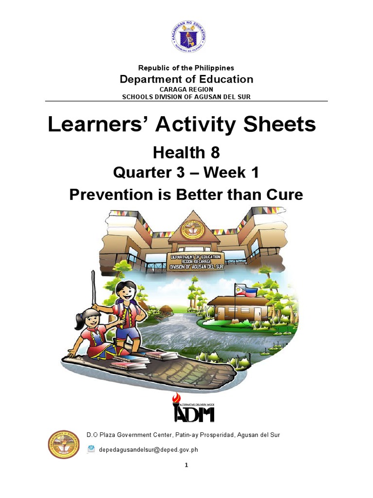 Learners' Activity Sheets: Health 8 | PDF | Transmission (Medicine ...