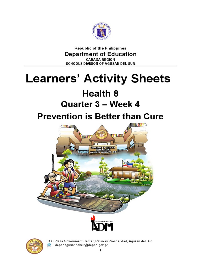 Learners' Activity Sheets: Health 8 | PDF | Preventive Healthcare ...