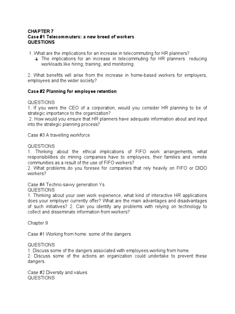 CHAPTER 7 & 9 Case Study | PDF