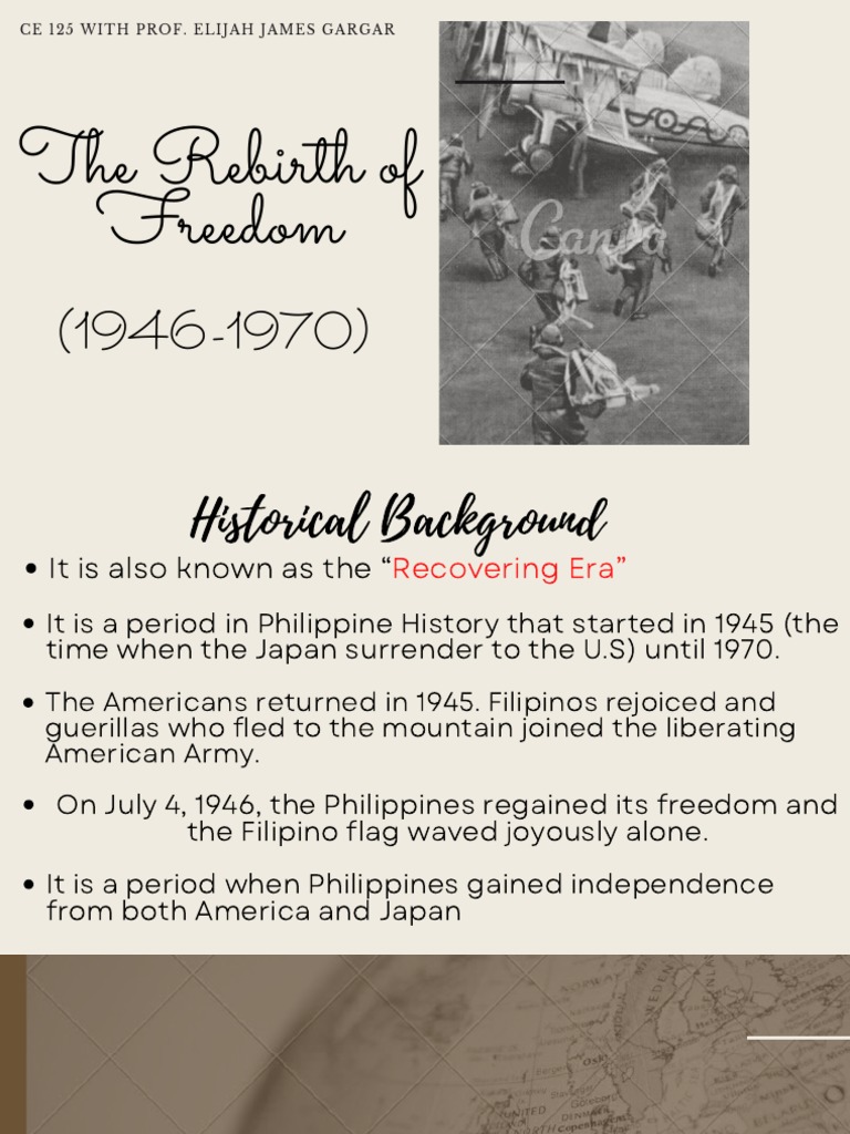 The Rebirth of Freedom: Ce 125 With Prof. Elijah James Gargar | PDF ...