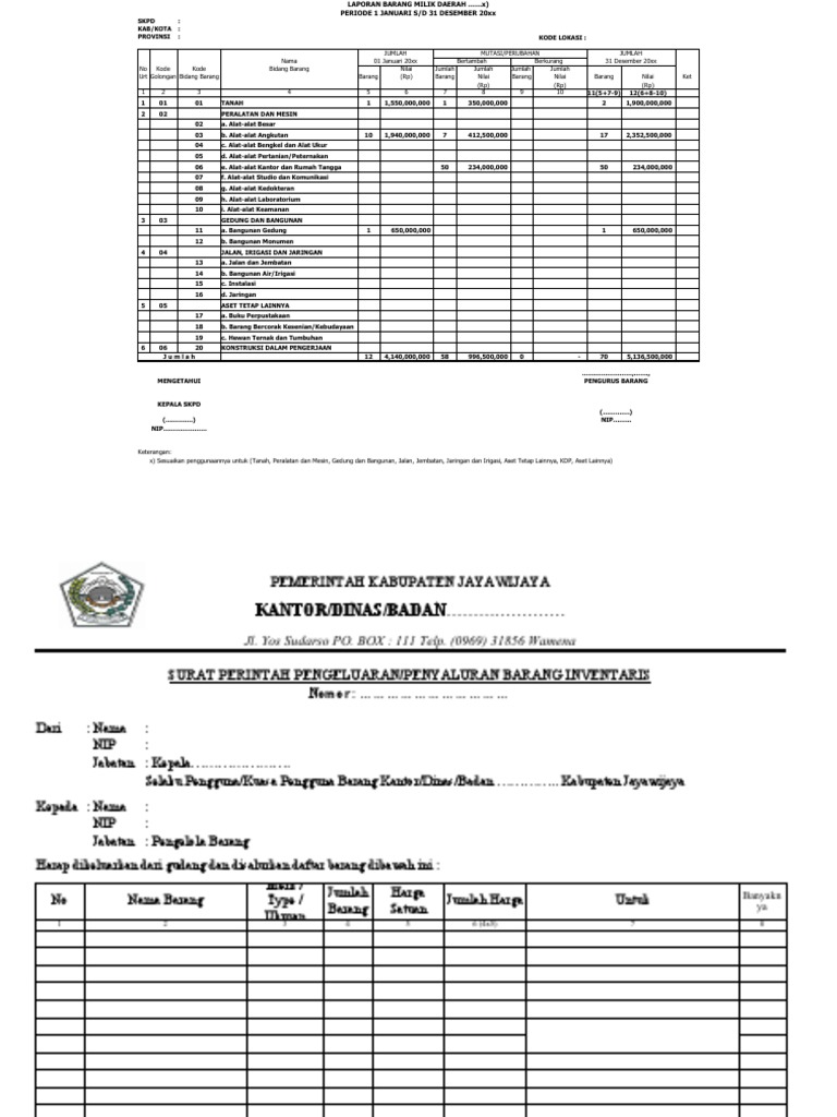 Daftar Barang Distrik Itlay Hisage | PDF