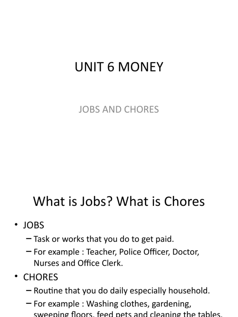 Unit 6 Money | PDF