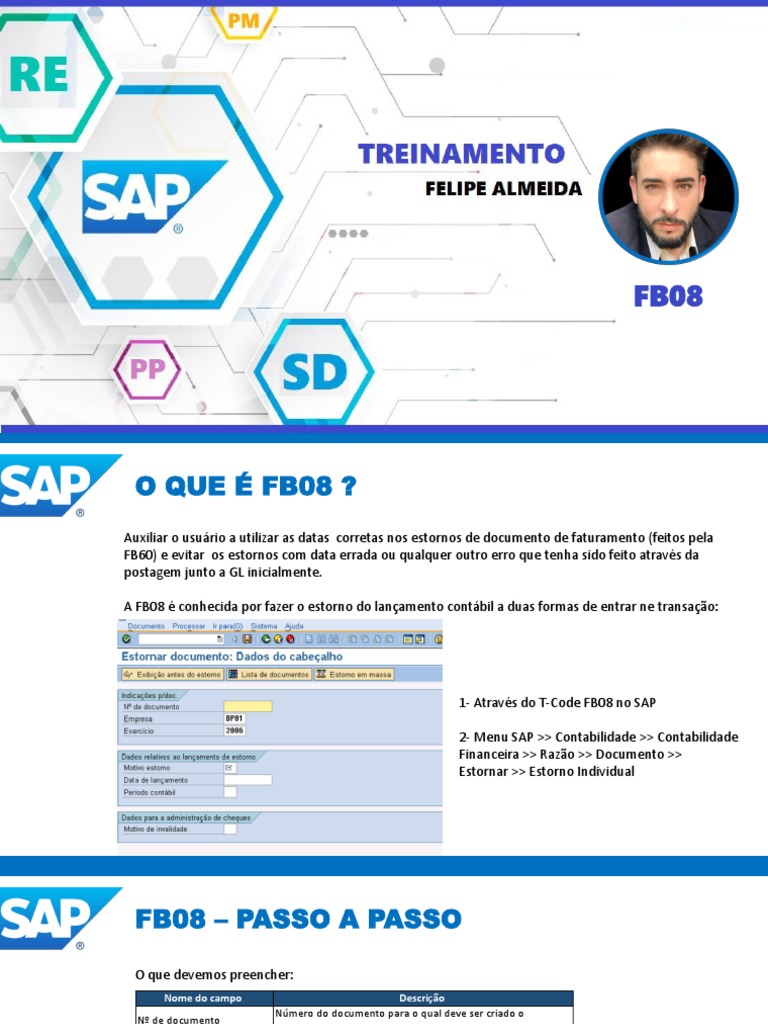 Treinamento Sap FB08 | PDF | Contabilidade | Balancete