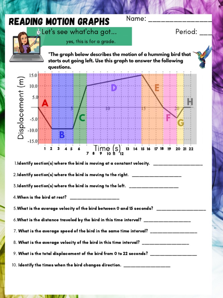 Reading Motion Graphs Practice | PDF | Speed | Velocity