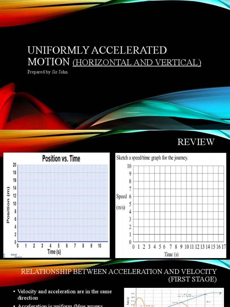Uniformly Accelerated Motion (Horizontal and Vertical) | PDF ...