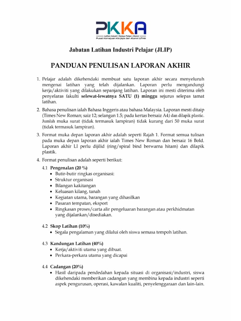 Format Laporan Latihan Industri Uthm | PDF