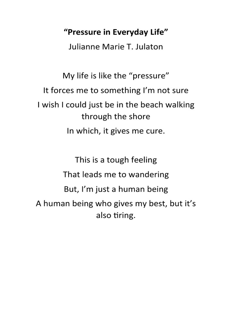 Pressure in Everyday Life | PDF