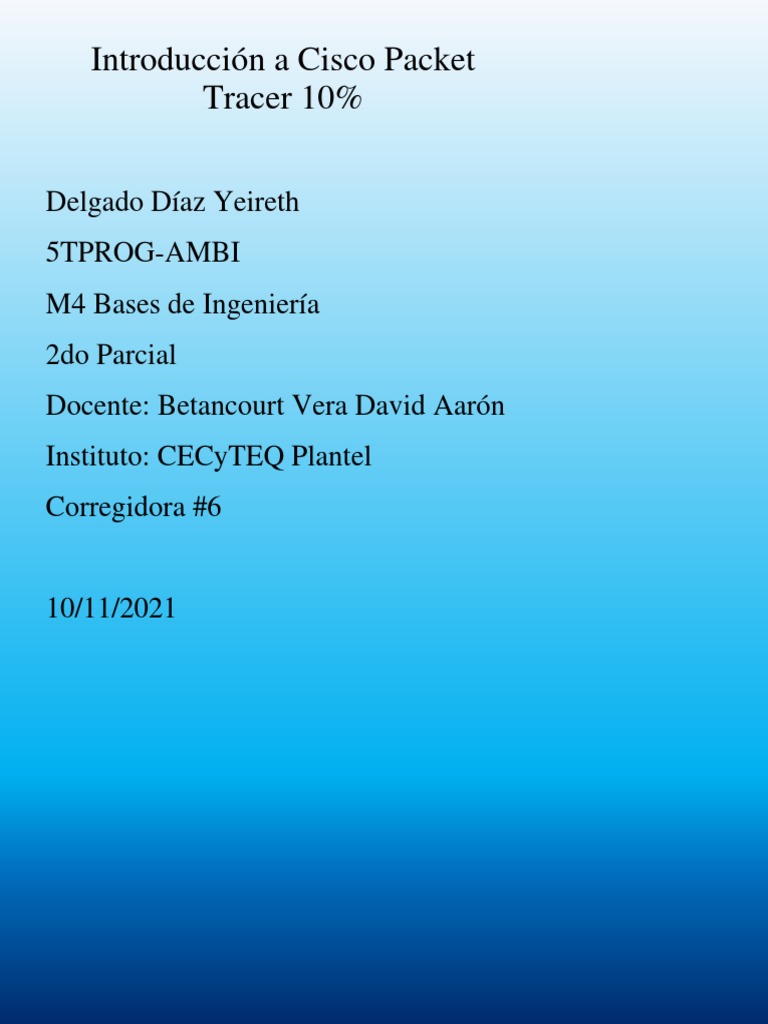 Curso Net Academy Cisco Packet Tracer 10% | PDF | Red de computadoras | Enrutador (Computación)