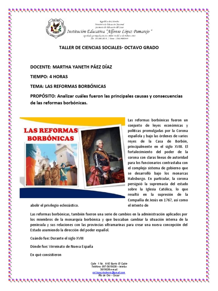 Análisis de las Reformas Borbónicas | PDF | Imperio español | España