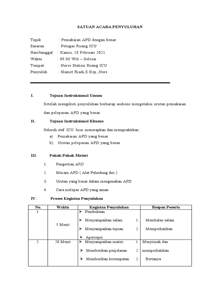 SAP Pemakaian Apd Yang Benar | PDF