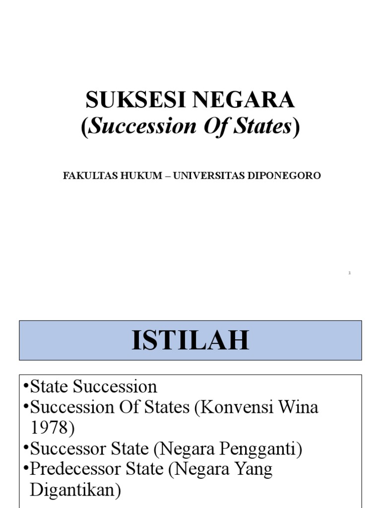 Suksesi Negara | PDF