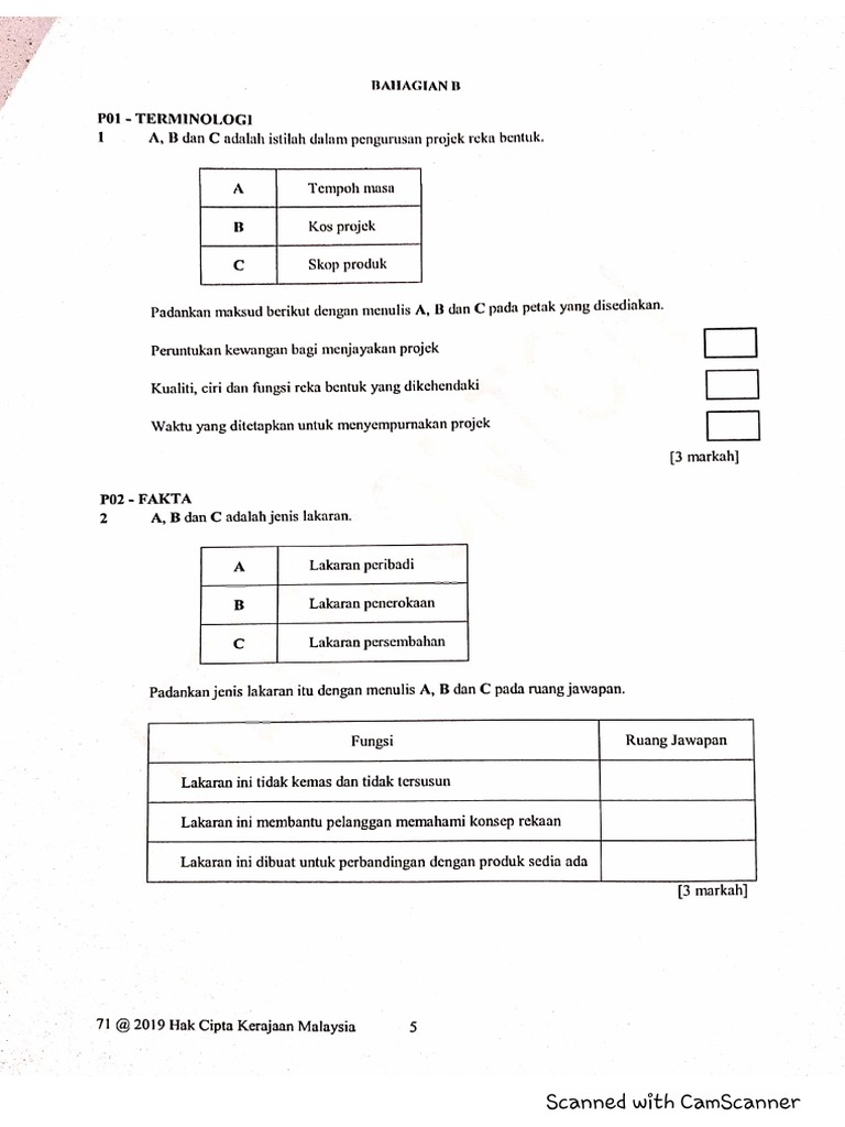 Contoh Soalan Bahagian B | PDF