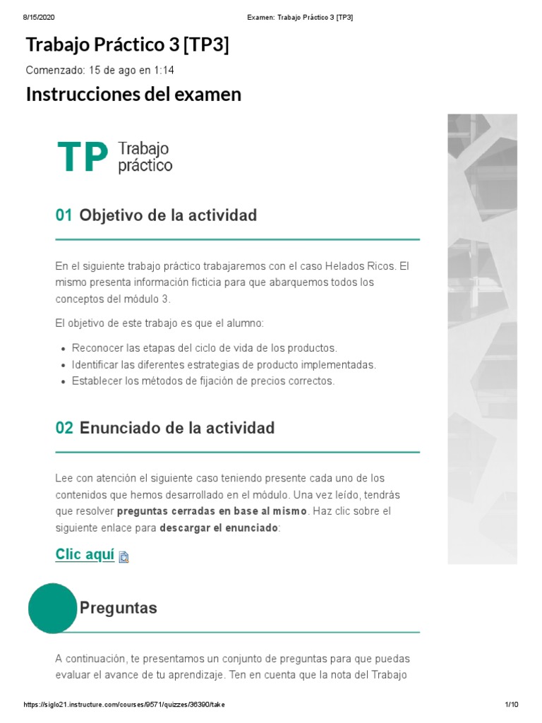 Examen - Trabajo Practico 3 TP3 2 | PDF | Producto (Negocio) | Precios