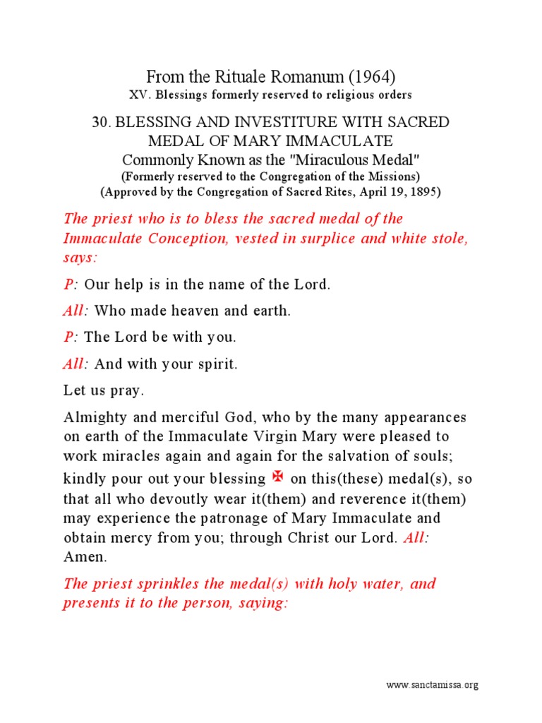 From The Rituale Romanum (1964) | PDF | Theology | Mercy