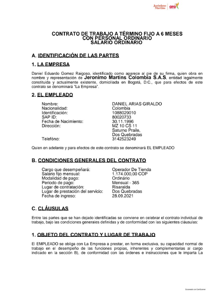 Firma de Contrato | PDF