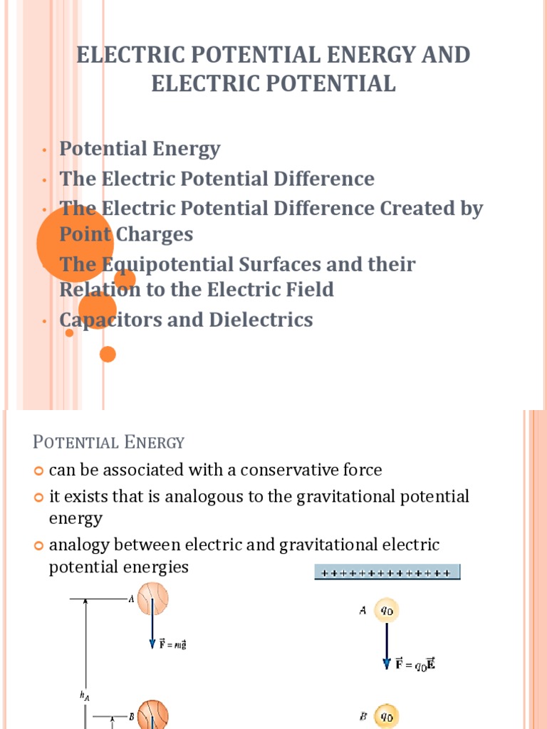 Electric Potential Energy and The Electric Potential | PDF | Capacitor ...