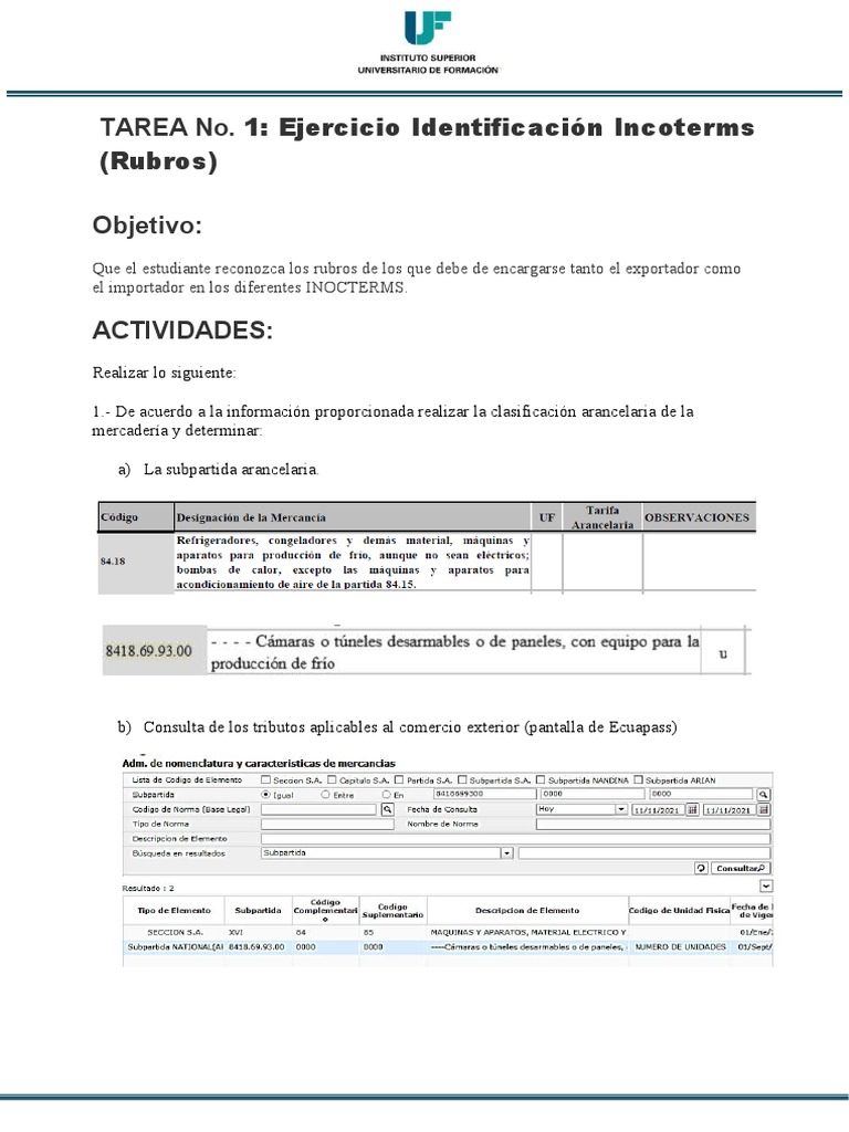 Tarea 1 Ejercicio | PDF