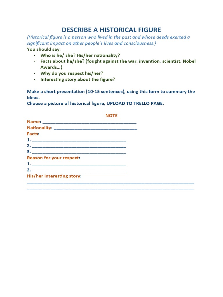 Describe A Historical Figure | PDF | Cognition