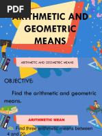 Worksheet - Geometric Means | PDF