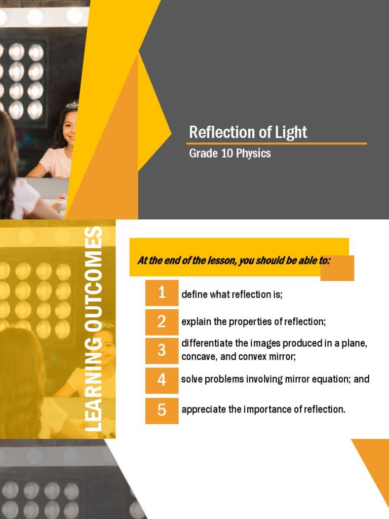 Q2 Lesson 3 - Reflection of Light | PDF | Reflection (Physics) | Optics