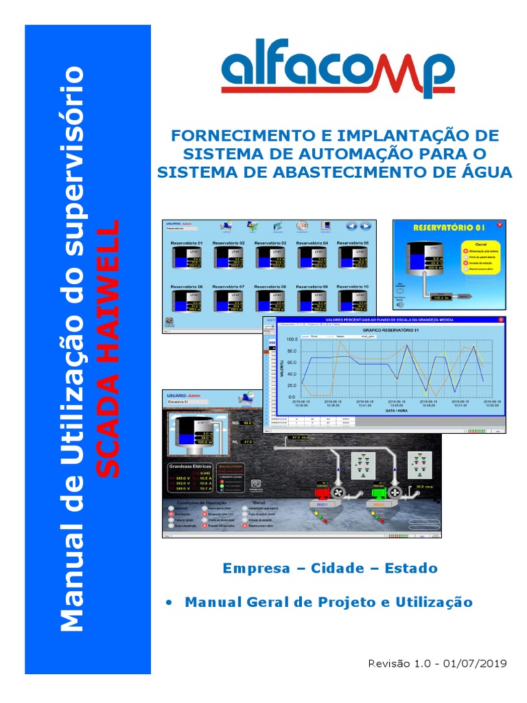 Manual do SCADA Haiwell para Sistema de Água | PDF | Scada | Controlador lógico programável